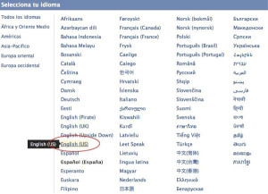 Cómo poner Facebook en inglés